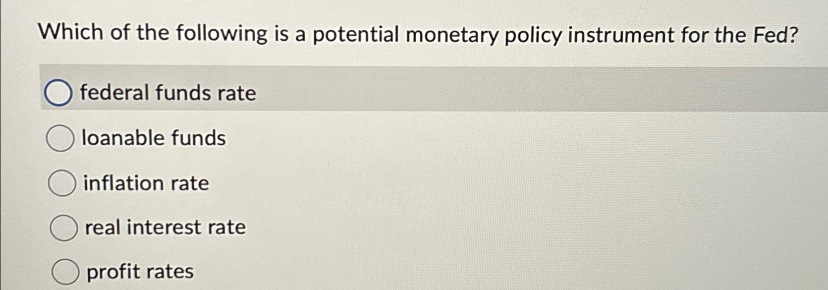 Solved Which of the following is a potential monetary policy | Chegg.com
