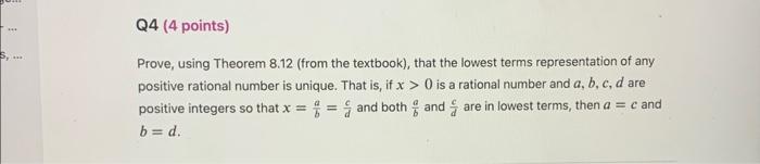 Solved Prove, using Theorem 8.12 (from the textbook), that | Chegg.com