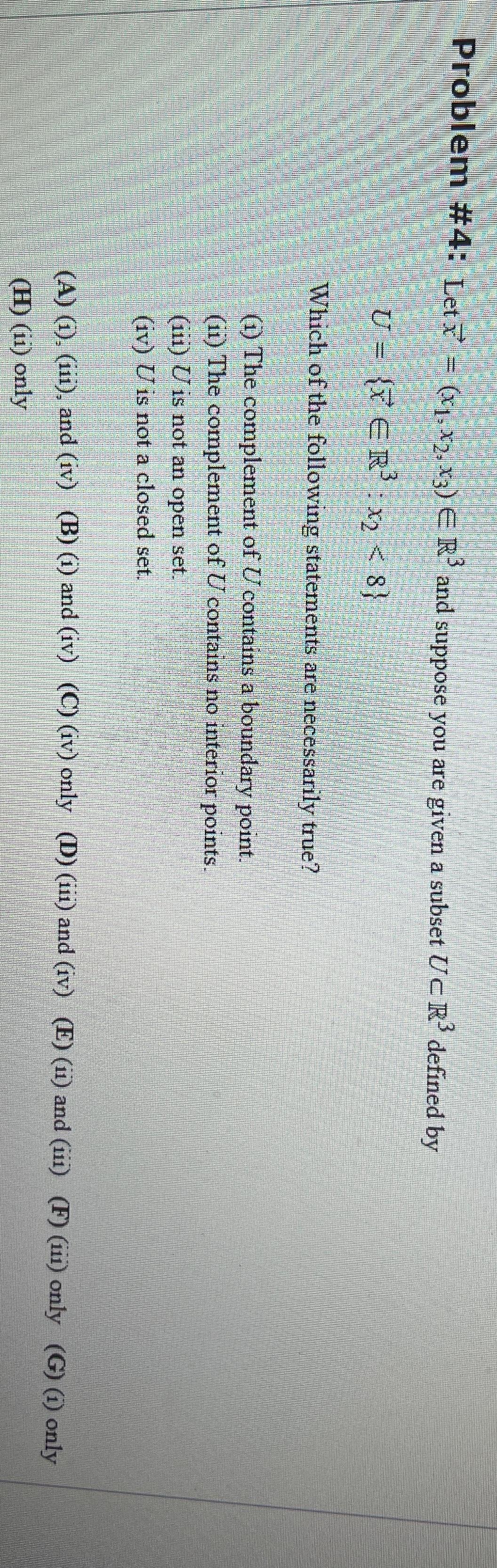 Solved Problem #4: Let vec(x)=(x1,x2,x3)inR3 ﻿and suppose | Chegg.com