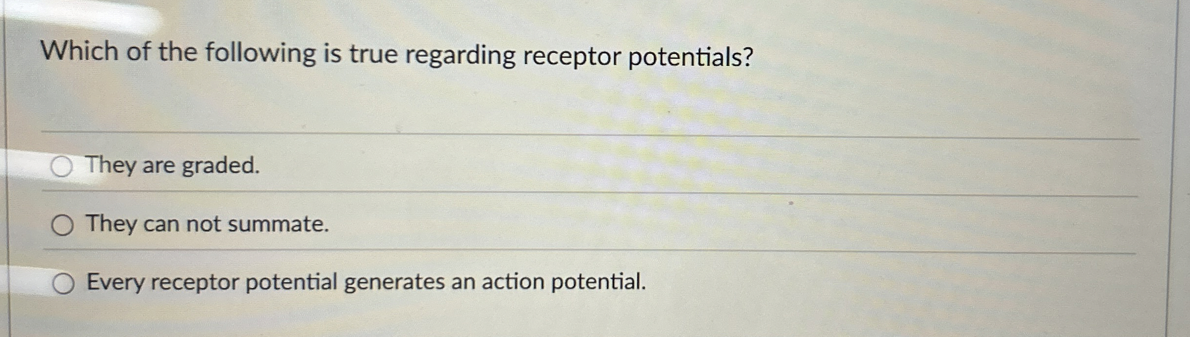 Solved Which of the following is true regarding receptor | Chegg.com