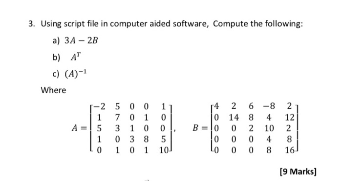 Solved 3. Using script file in computer aided software, | Chegg.com