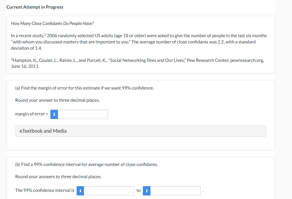 Solved Current Attempt in ﻿ProgressHow Many Close Confidants | Chegg.com