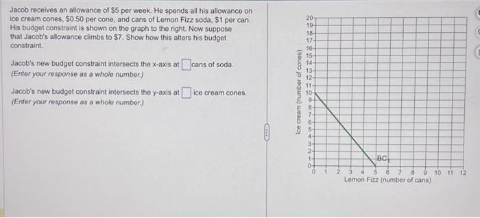 Solved Jacob recelves an allowance of $5 per week. He spends | Chegg.com