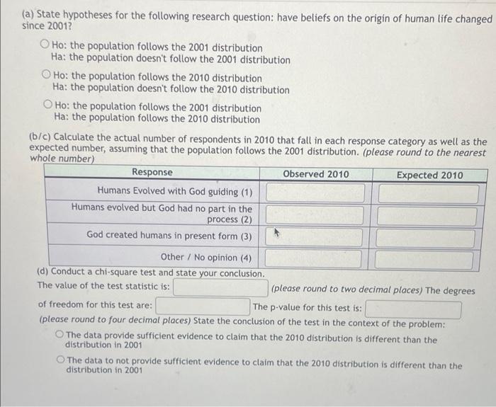 Solved es ollege Roster 6.42 Evolution versus Creationism: A | Chegg.com