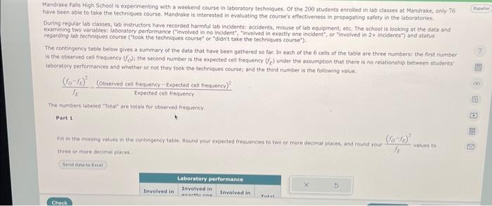 Solved Mandrake Fals High School is experimenting with a | Chegg.com