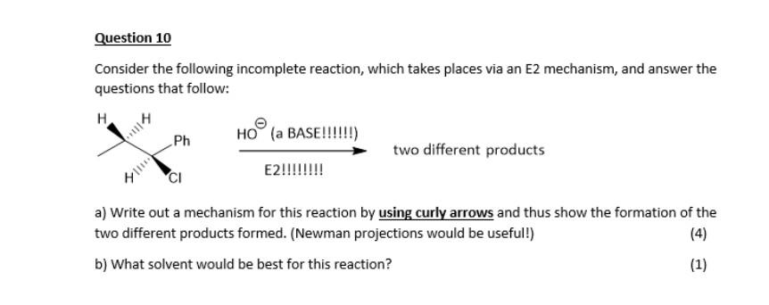 Solved Consider the following incomplete reaction, which | Chegg.com