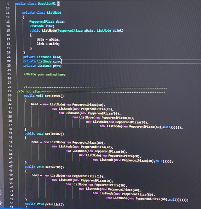 Solved Objective: Using the provided code (Question01.java | Chegg.com