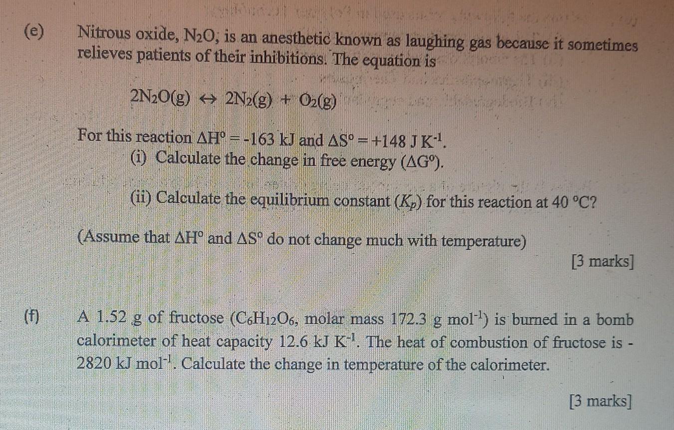 Solved Nitrous oxide, N2O; is an anesthetic known as | Chegg.com