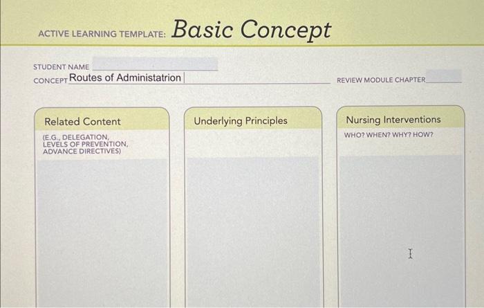 Solved active leaRning template: Basic Concept STUDENT NAME | Chegg.com