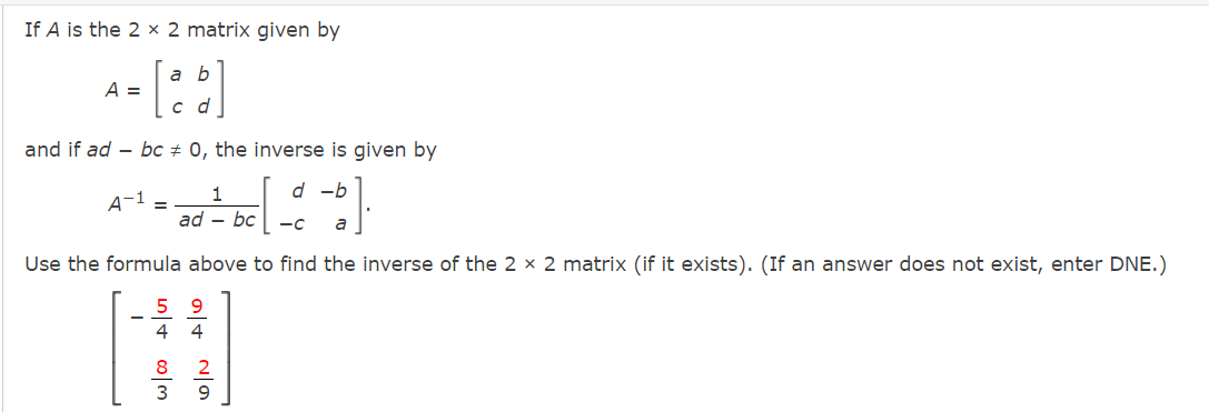 Solved If A ﻿is the 2×2 ﻿matrix given byA=[abcd]and if | Chegg.com