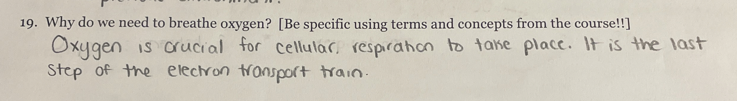Solved Why do we need to breathe oxygen? [Be specific using | Chegg.com