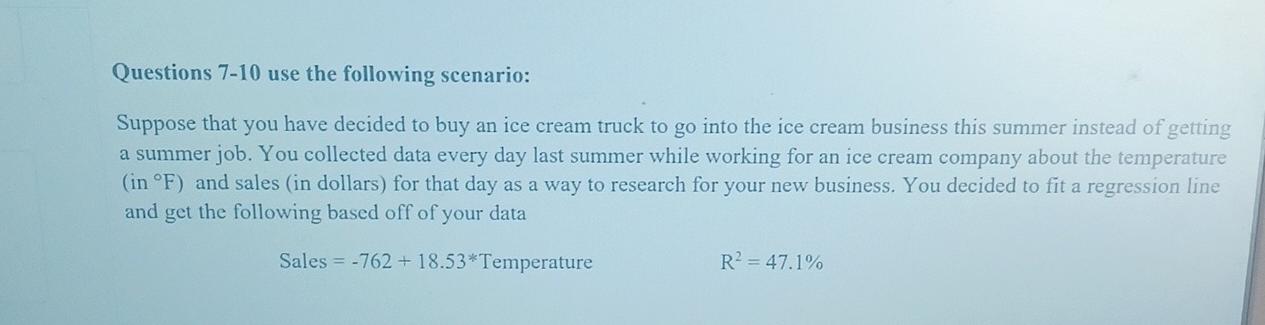 Solved Questions 7-10 use the following scenario: Suppose | Chegg.com