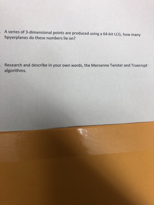 Solved A series of 3-dimensional points are produced using a | Chegg.com