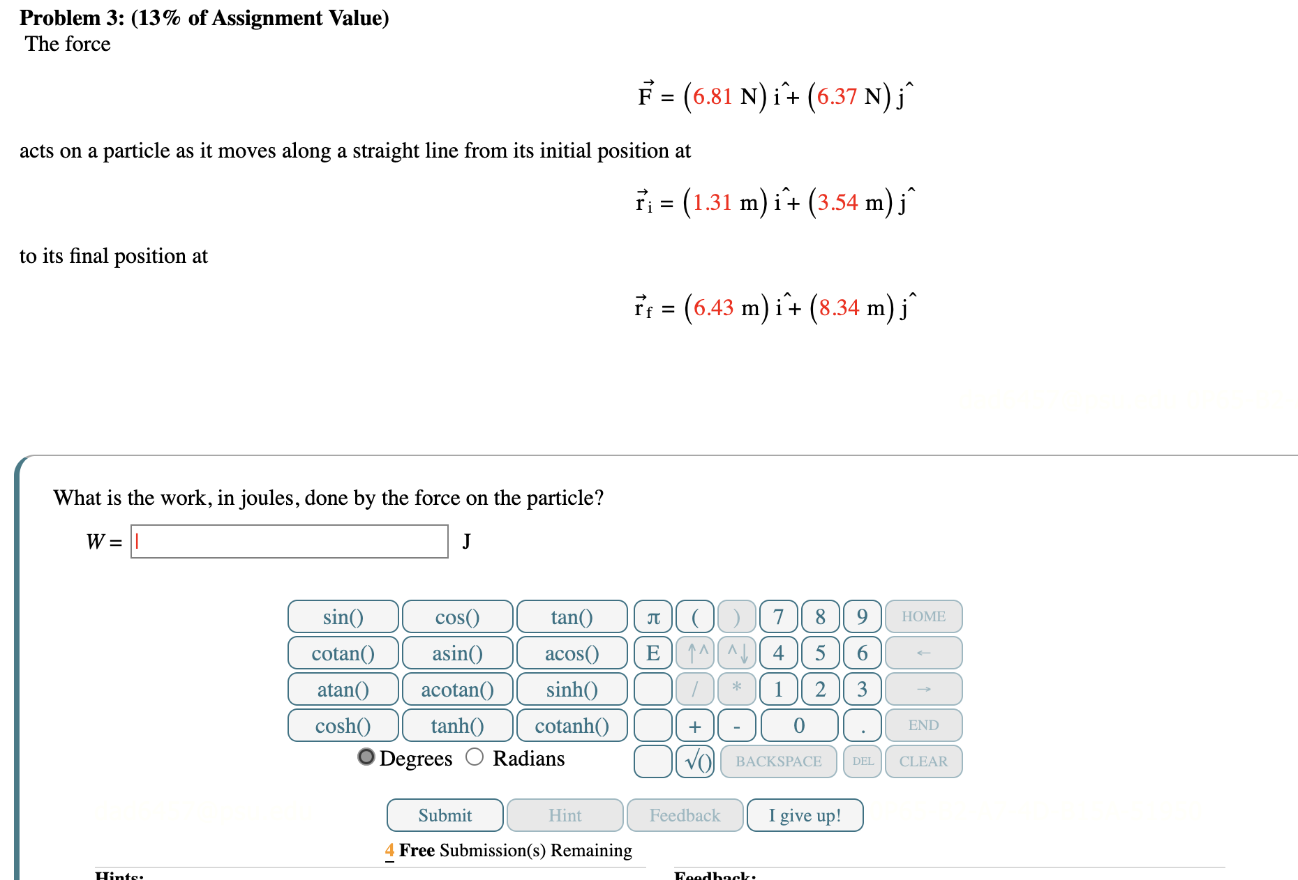 Solved 13% ﻿of Assignment | Chegg.com