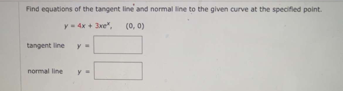 Solved Find equations of the tangent line and normal line to | Chegg.com