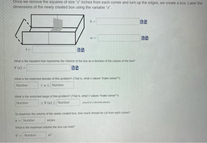 Solved We are constructing a box from a piece of paper. The | Chegg.com