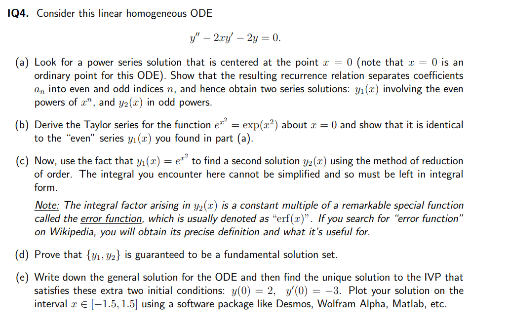 Solved Please ans c d eIQ4. ﻿Consider this linear | Chegg.com