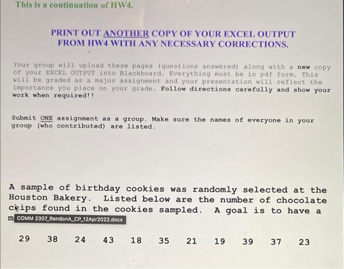 Solved This is a continuation of HW4. PRINT OUT ANOTHER COPY | Chegg.com
