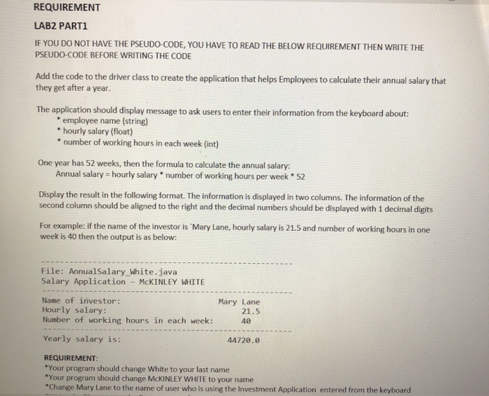 Solved REQUIREMENT LAB2 PART1 IF YOU DO NOT HAVE THE | Chegg.com
