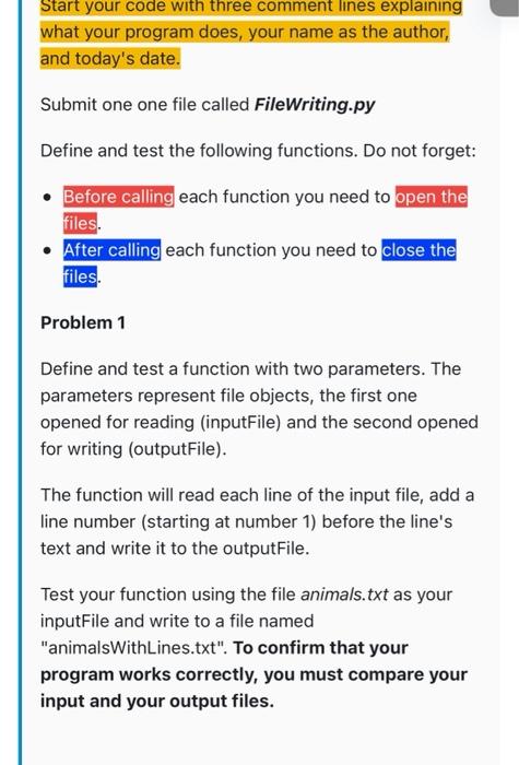 Solved Start your code with three comment lines explaining | Chegg.com