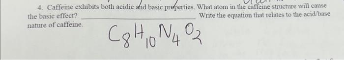 Solved C8H10 N4O2 | Chegg.com