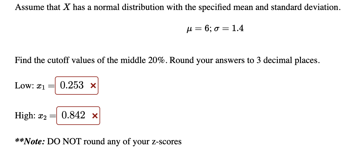 Solved Assume that x ﻿has a normal distribution with the | Chegg.com