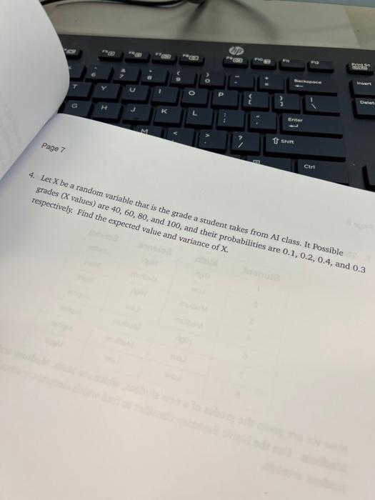 Solved 4. Let x be a random variable that is the grade a | Chegg.com