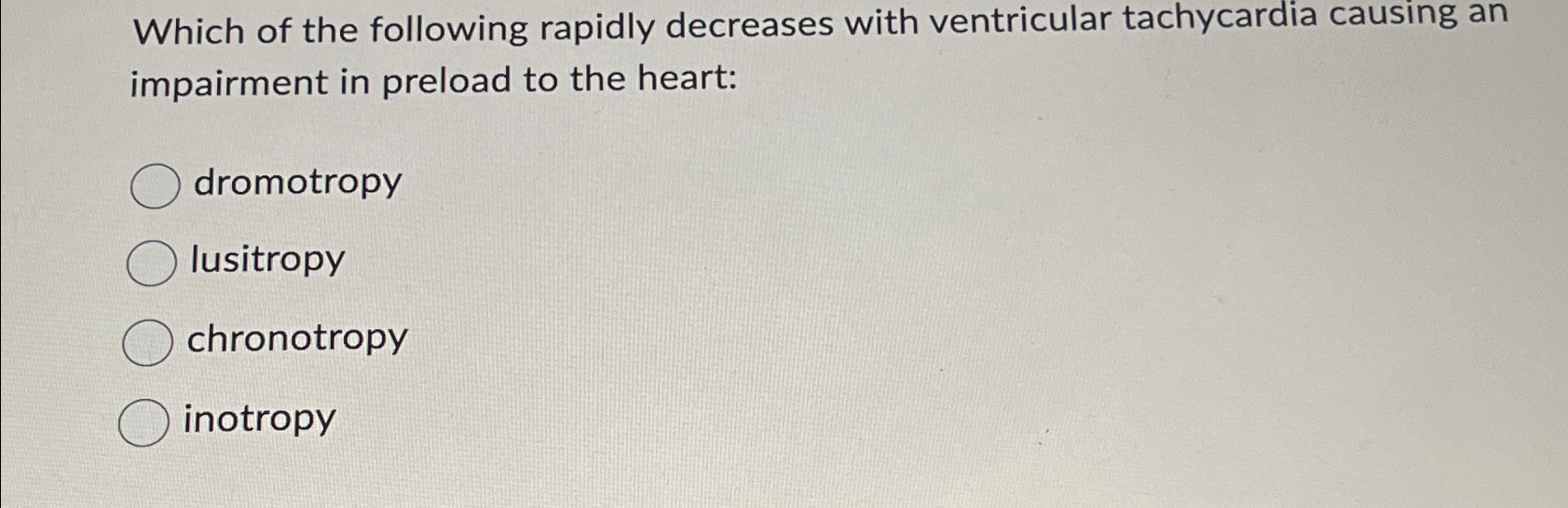 Solved Which of the following rapidly decreases with | Chegg.com