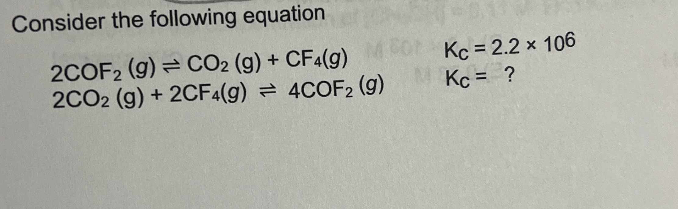 Solved Consider the following | Chegg.com