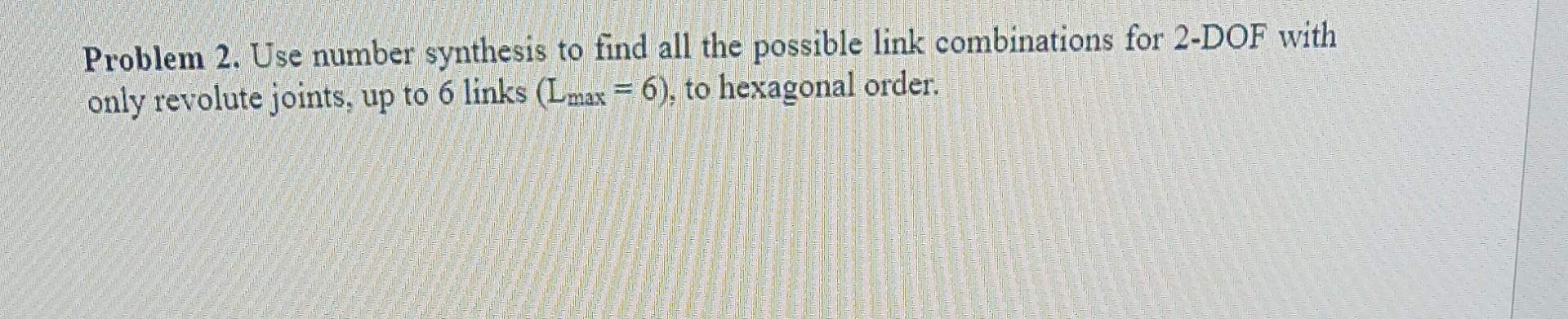 Solved Problem 1. What is the degree of freedom of the | Chegg.com