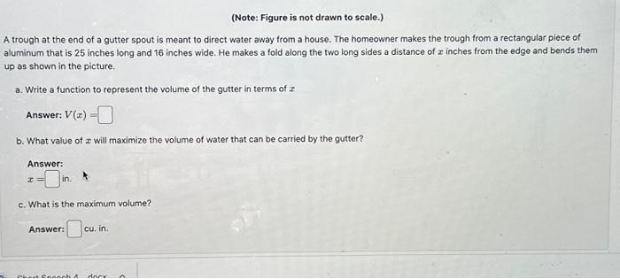 Solved (Note: Figure is not drawn to scale.) A trough at the | Chegg.com