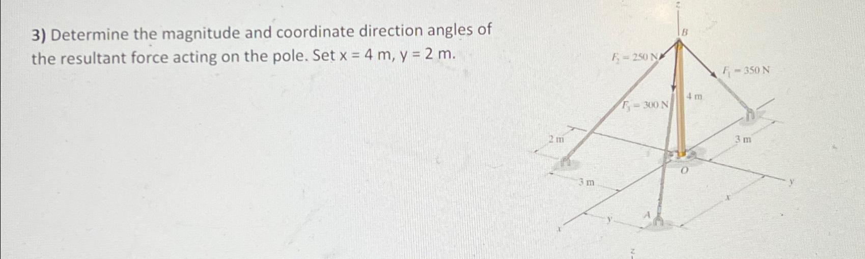 Solved Determine The Magnitude And Coordinate Direction
