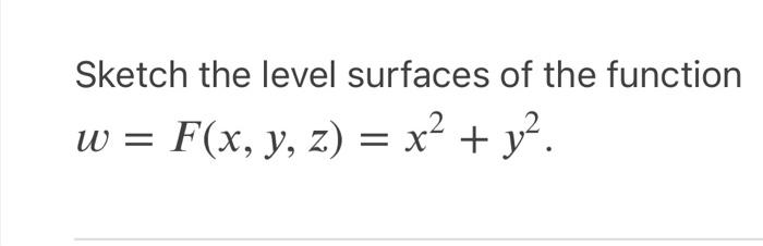 Solved Sketch the level surfaces of the function | Chegg.com