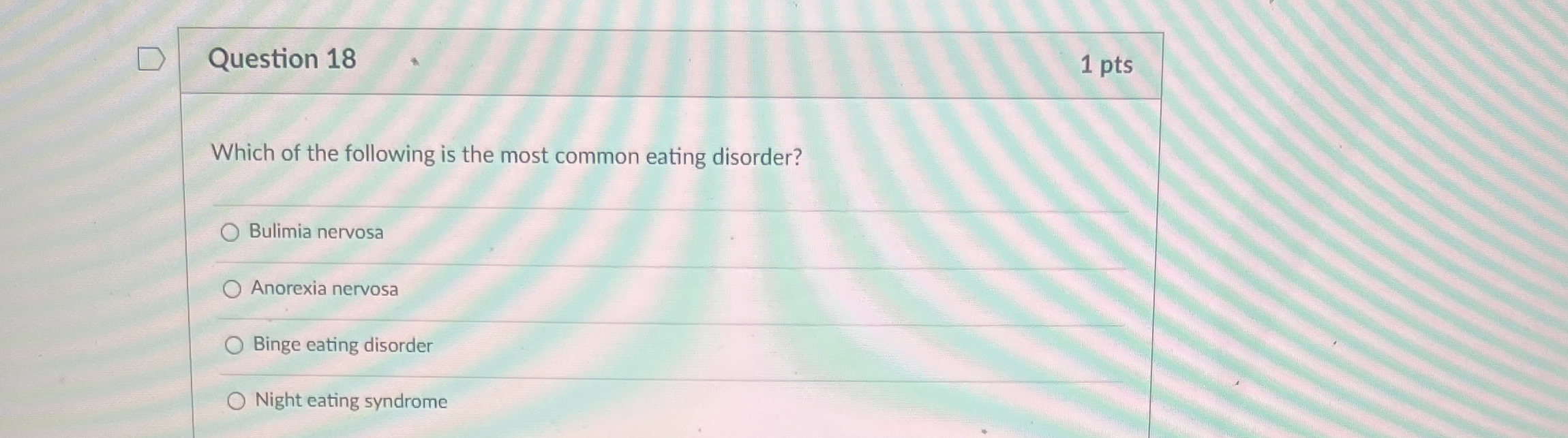 Solved Question 181 ﻿ptsWhich of the following is the most | Chegg.com