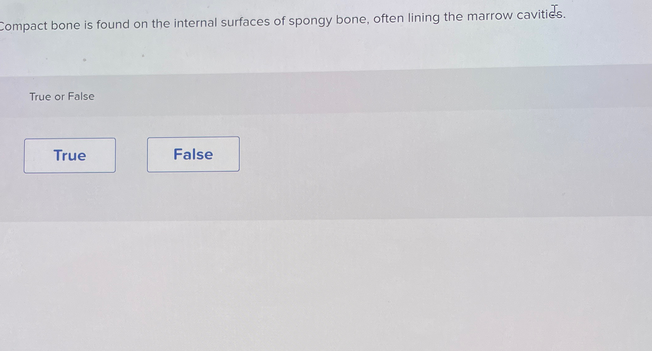 Solved Compact bone is found on the internal surfaces of | Chegg.com