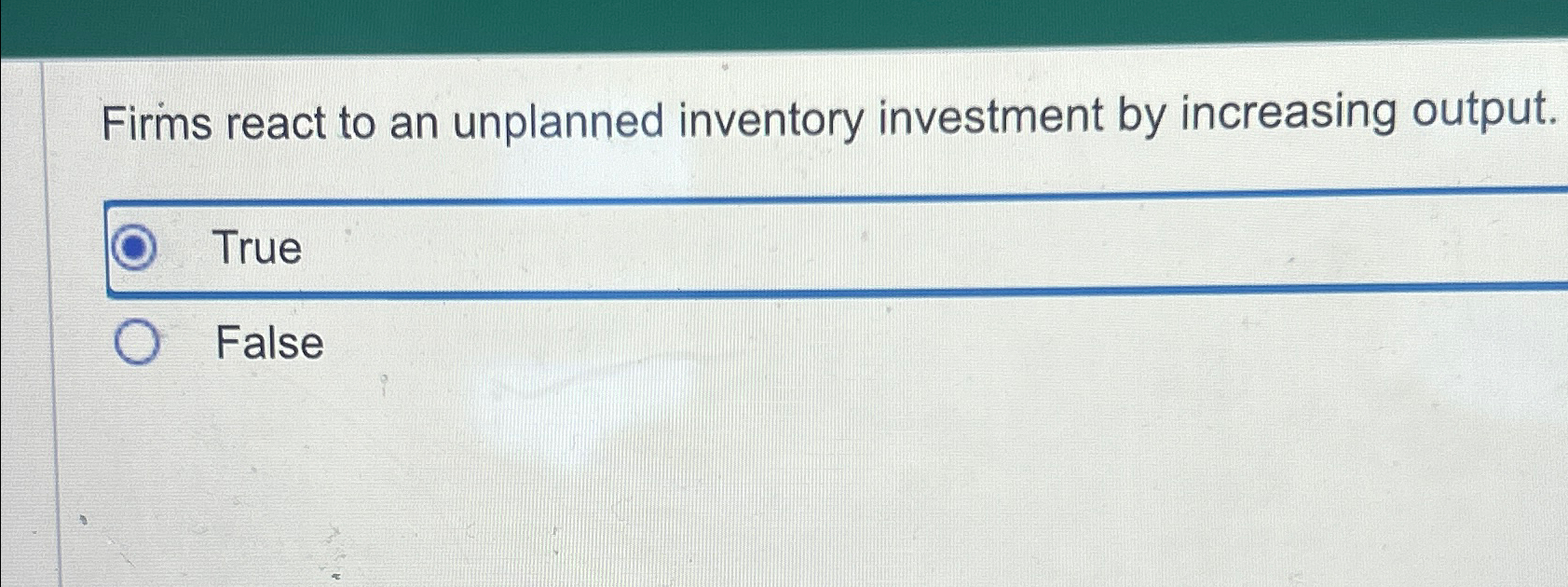 Solved Firms react to an unplanned inventory investment by | Chegg.com
