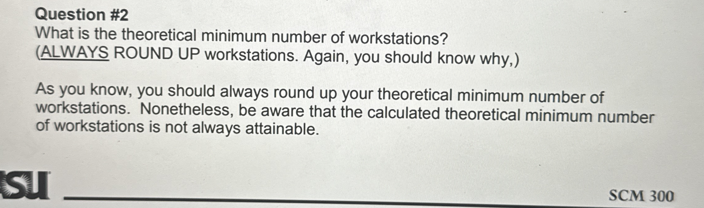 Question #2What is the theoretical minimum number of | Chegg.com