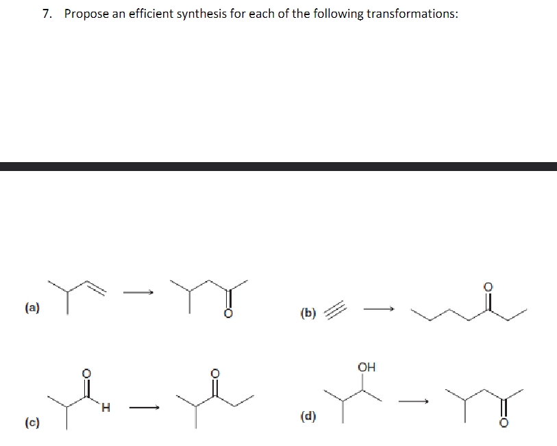 Solved Propose an efficient synthesis for each of the | Chegg.com