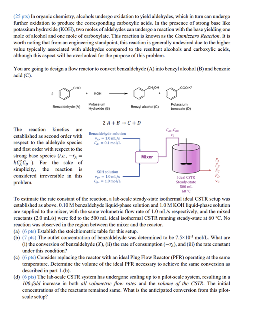 Solved (25 ﻿pts) ﻿In organic chemistry, alcohols undergo | Chegg.com