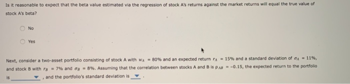 Solved 6. Calculating a beta coefficient for a single stock | Chegg.com