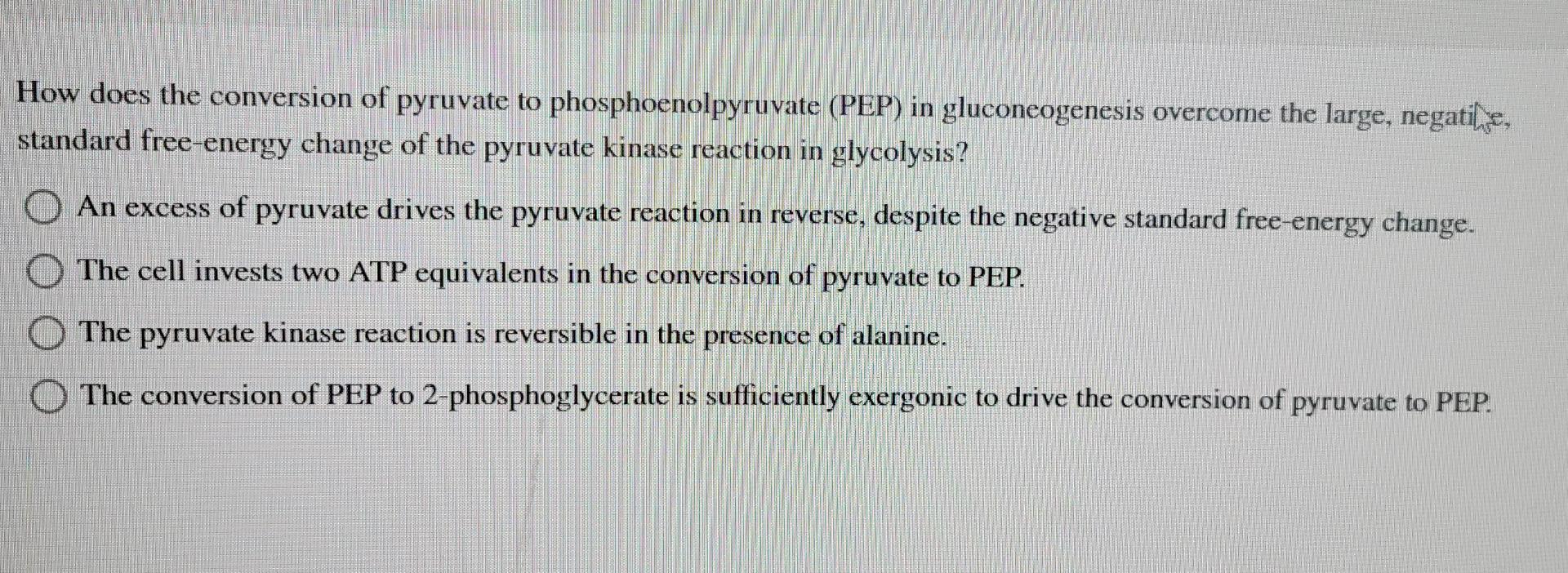 Solved How does the conversion of pyruvate to | Chegg.com