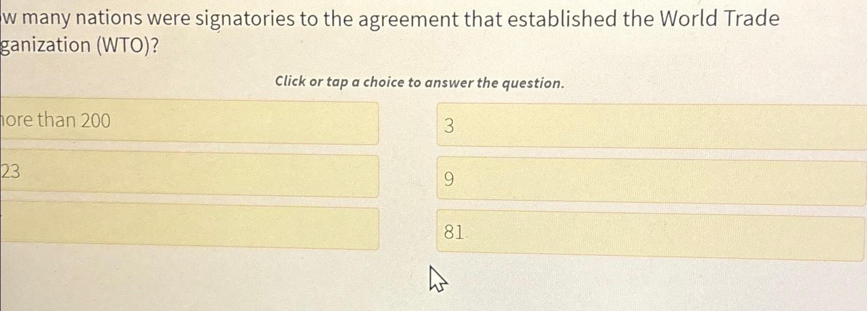 Solved w many nations were signatories to the agreement that | Chegg.com