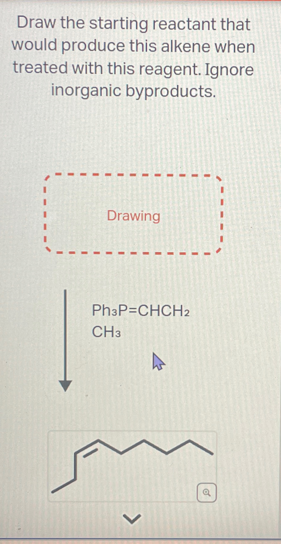Solved Draw the starting reactant that would produce this | Chegg.com