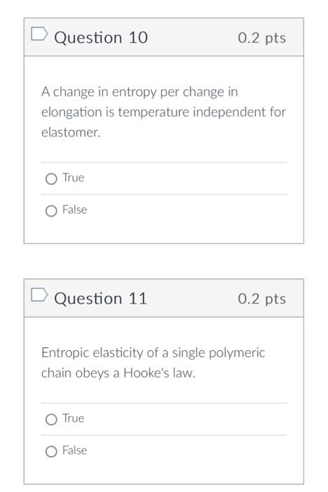 Solved Question 10 0.2 pts A change in entropy per change in | Chegg.com