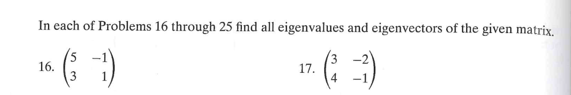 In ﻿each of ﻿Problems 16 ﻿through 25 ﻿find all | Chegg.com