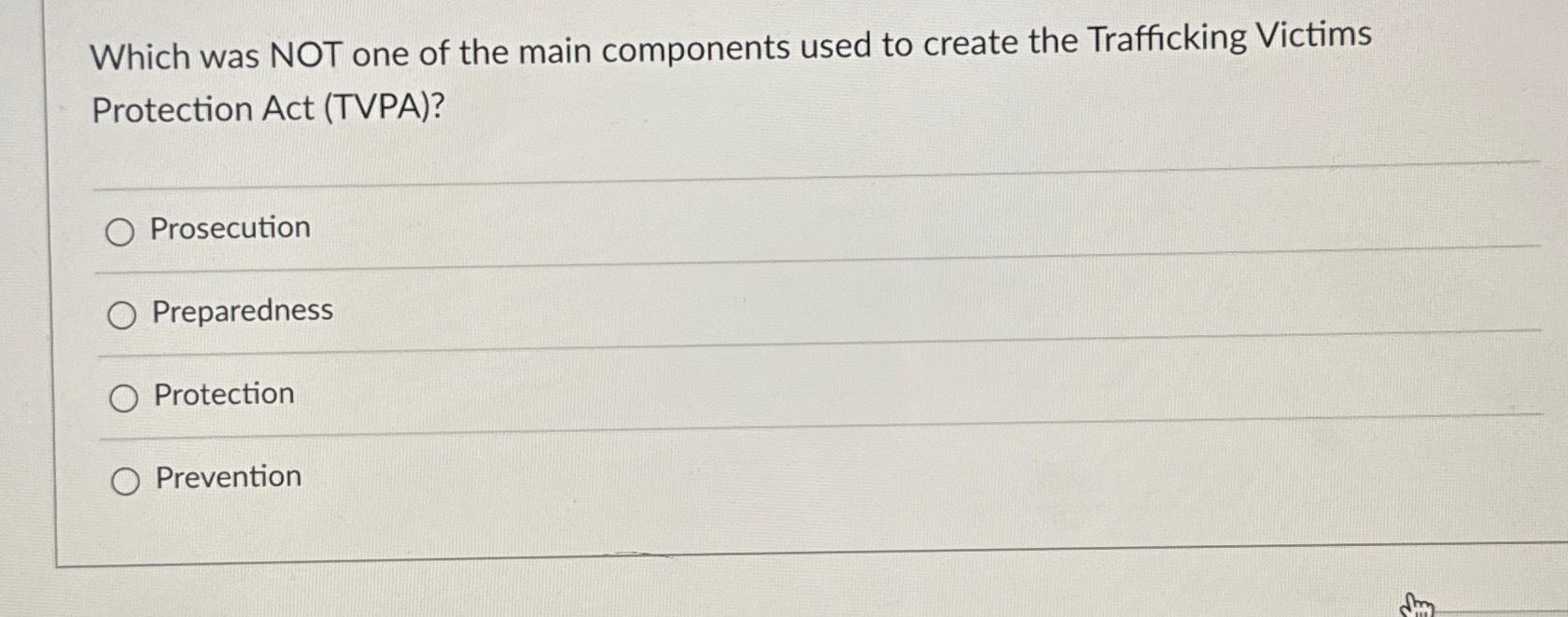 Solved Which was NOT one of the main components used to | Chegg.com