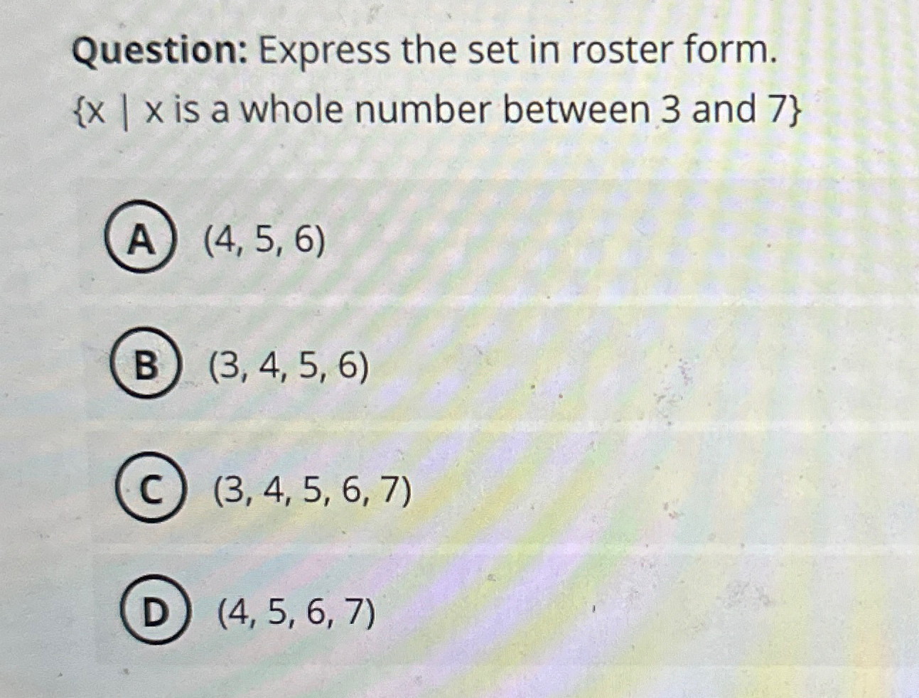 Solved : Express the set in roster form. is a whole number | Chegg.com