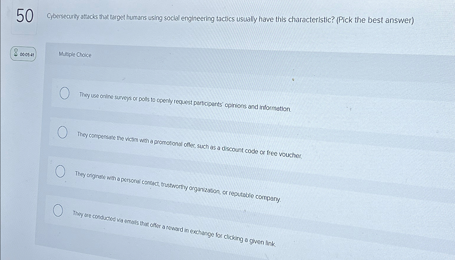Solved 50Cybersecurity attacks that target humans using | Chegg.com