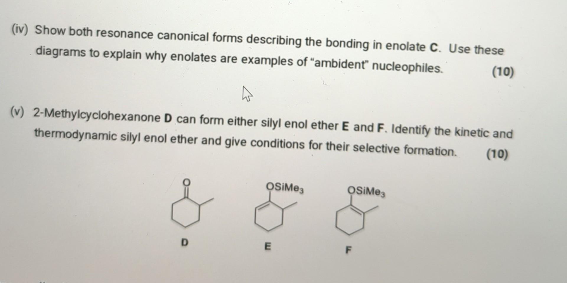 Solved (iv) Show both resonance canonical forms describing | Chegg.com