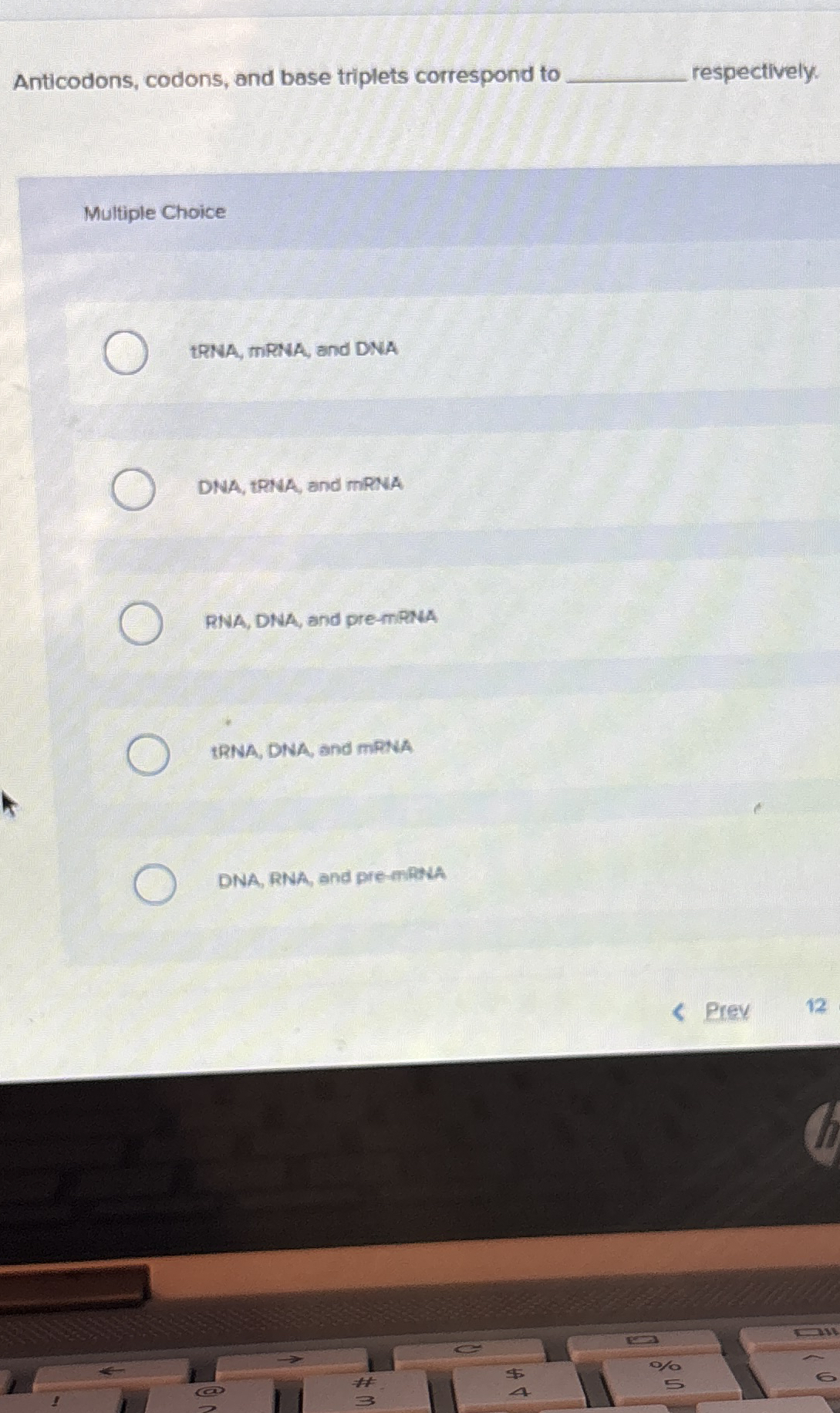 Solved Anticodons, codons, and base triplets correspond | Chegg.com